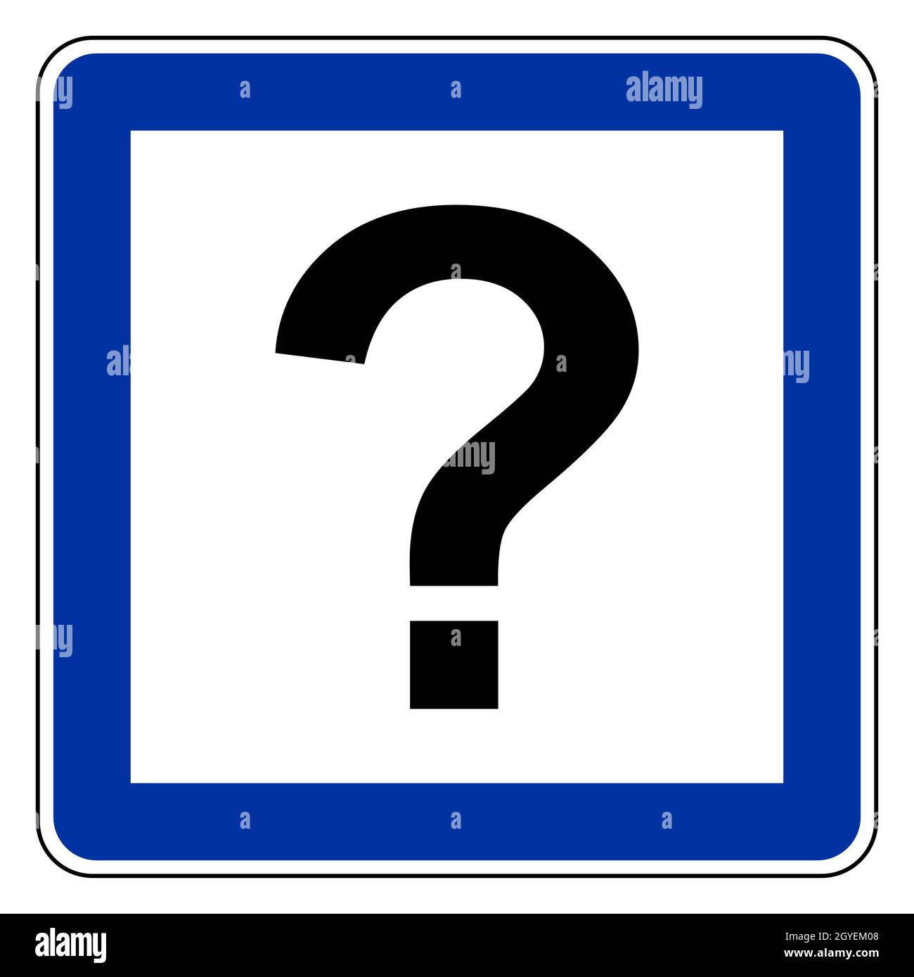 Question mark and road sign Stock Photo - Alamy