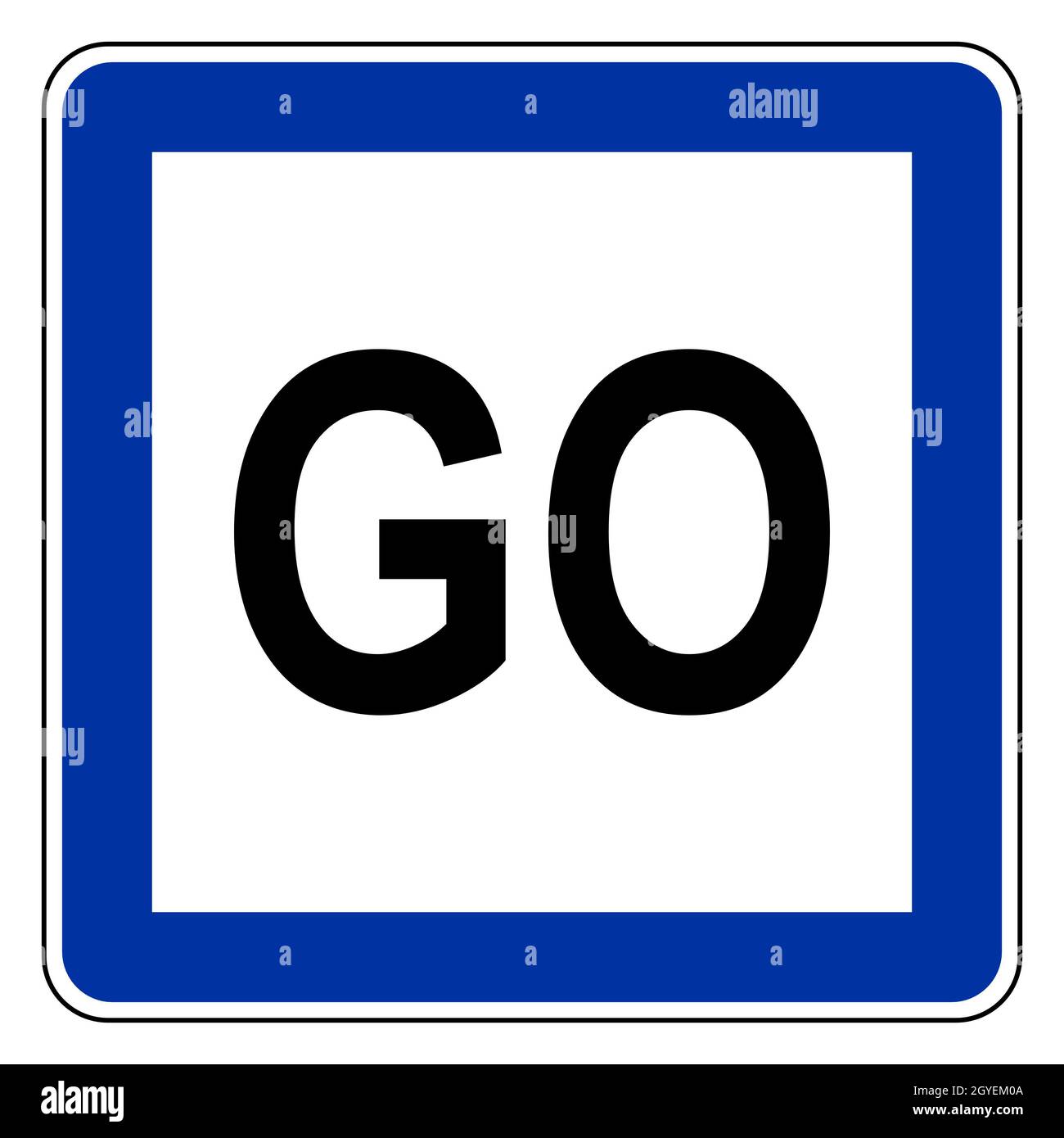 Go and road sign Stock Photo - Alamy