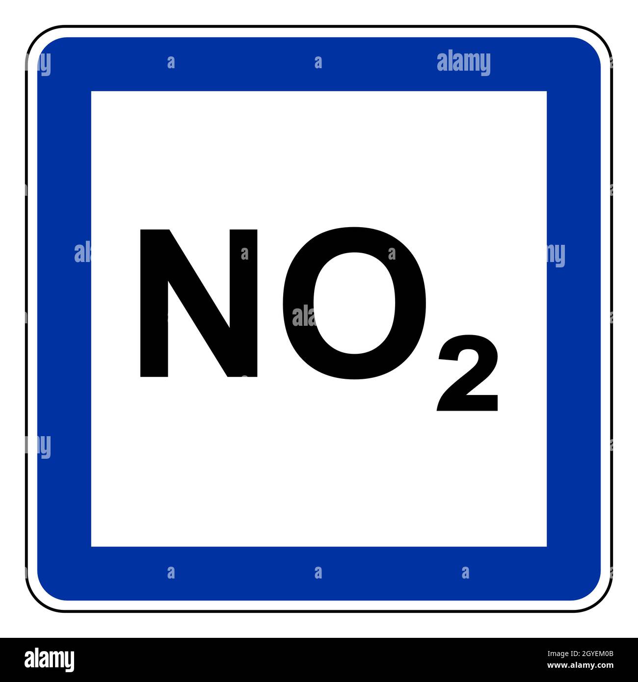 Nitrogen dioxide and road sign Stock Photo - Alamy