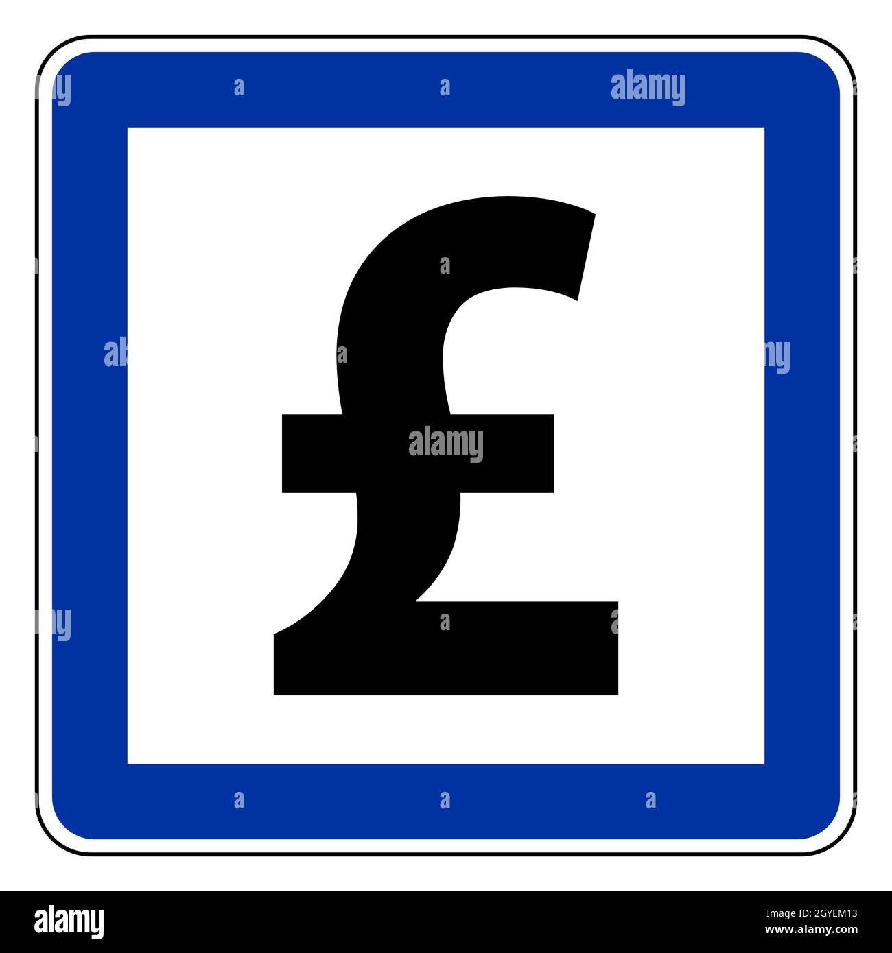 Pound sterling and road sign Stock Photo - Alamy