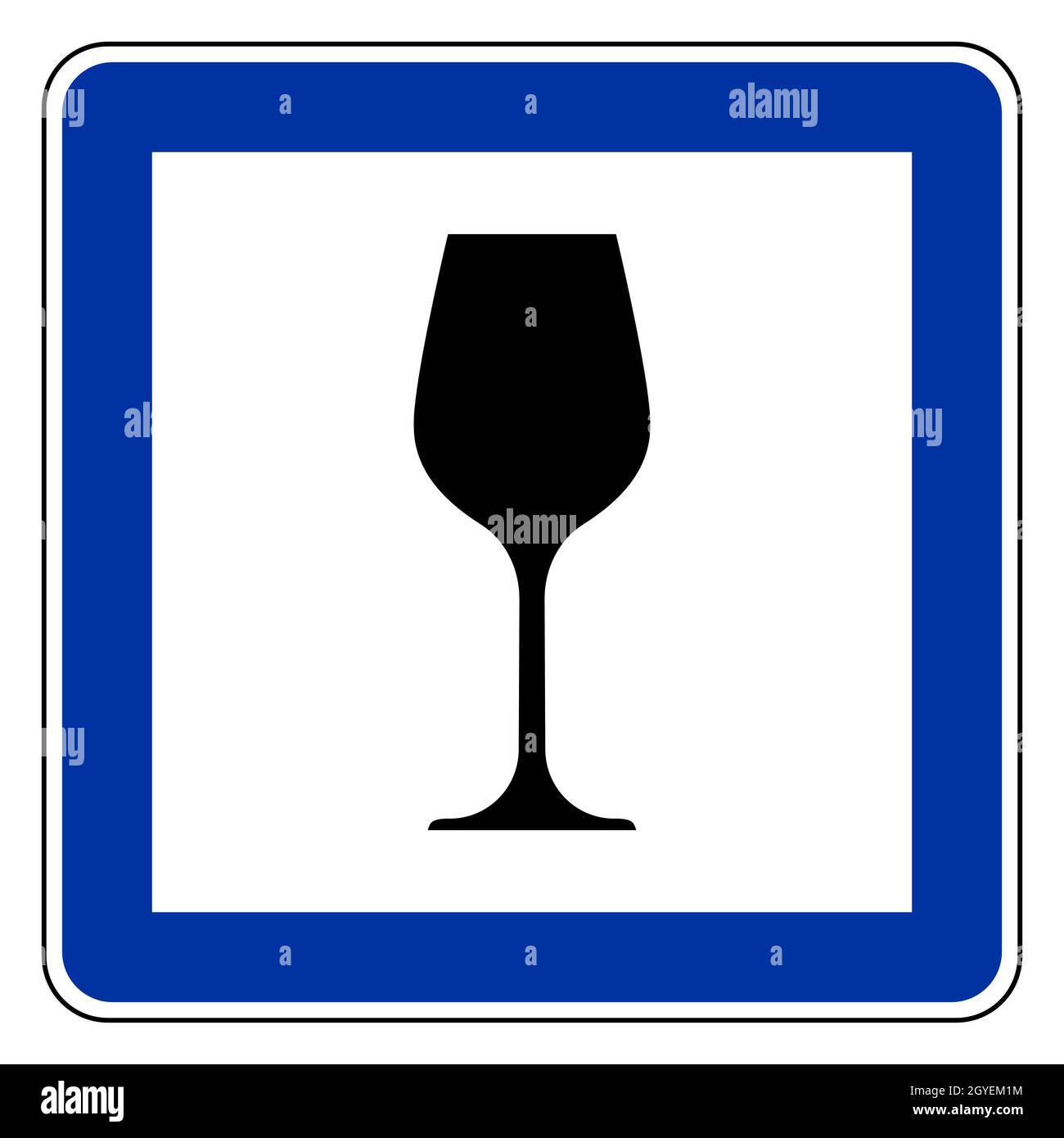 Wine glass and road sign Stock Photo - Alamy