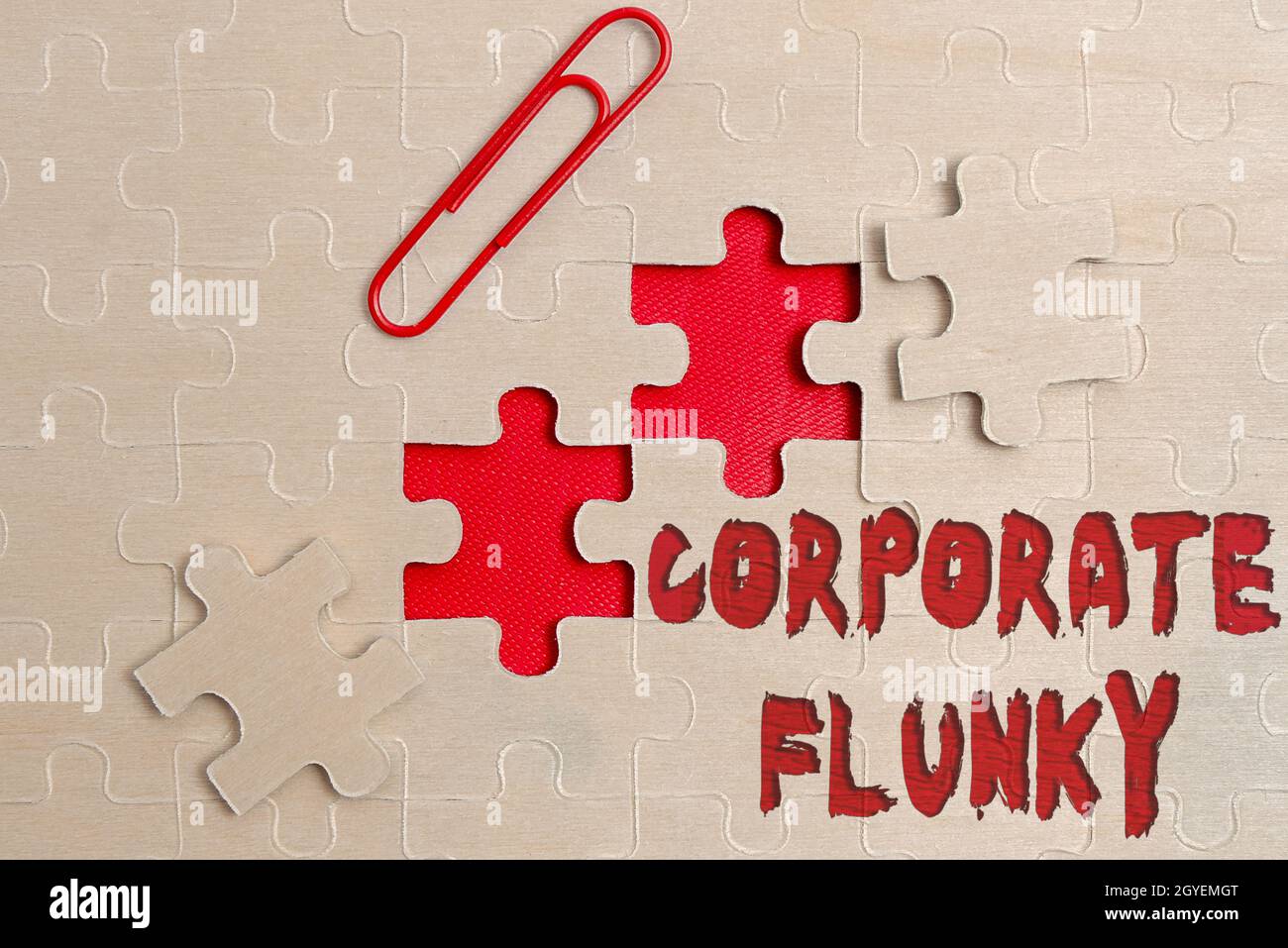 Hand writing sign Corporate Flunky, Word for someone who works ...