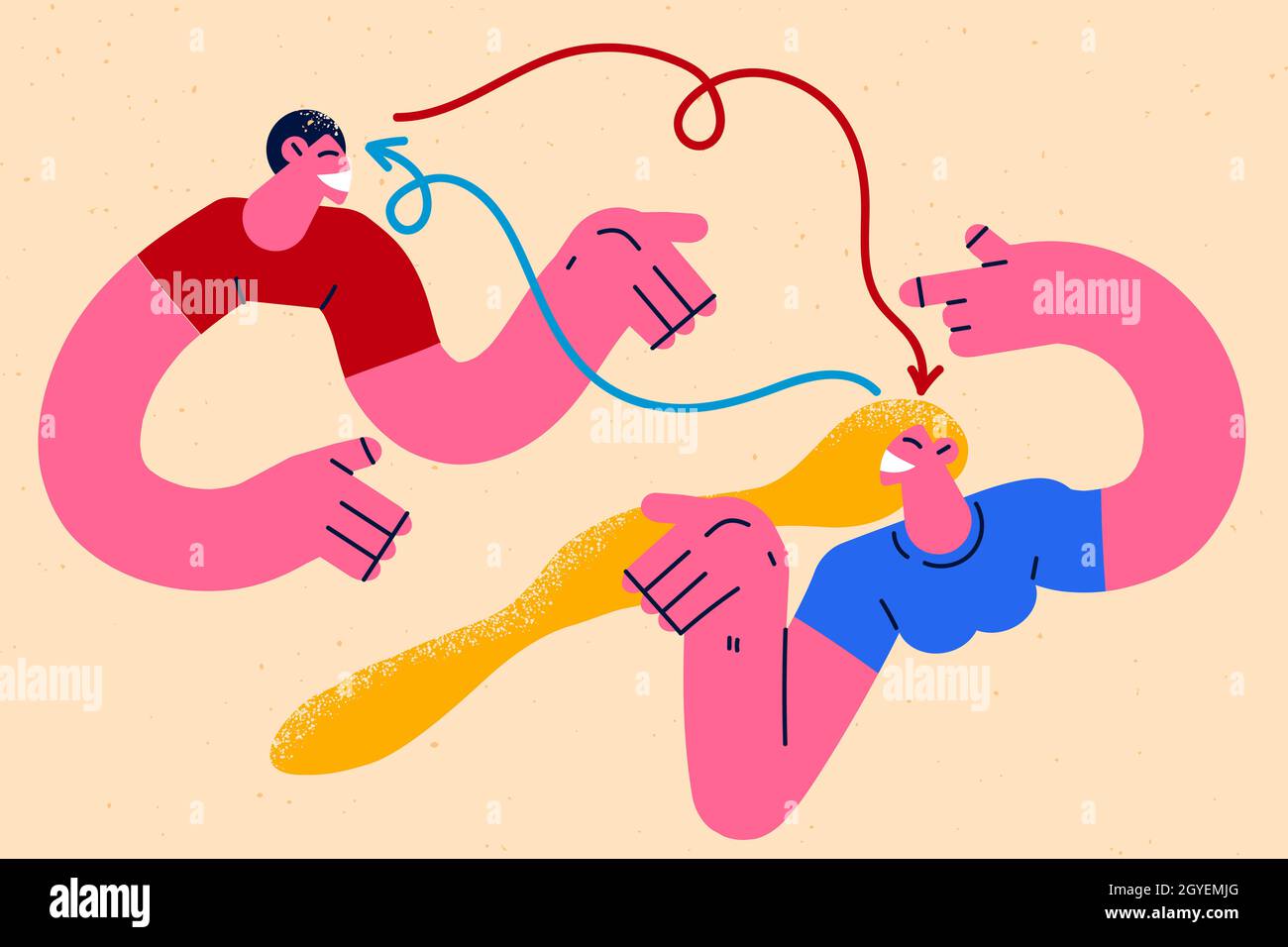 Open mind empathy and intelligence concept. Man and woman cartoon ...