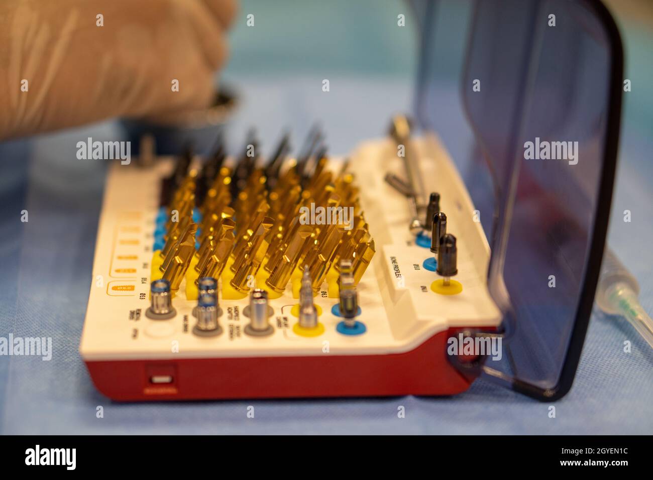 Closeup shot of many buttons on the medical device Stock Photo - Alamy
