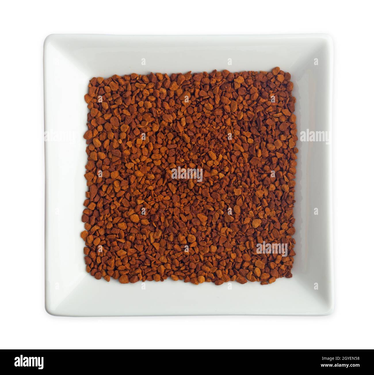 Instant Coffee on a plate isolated on white background background Stock ...