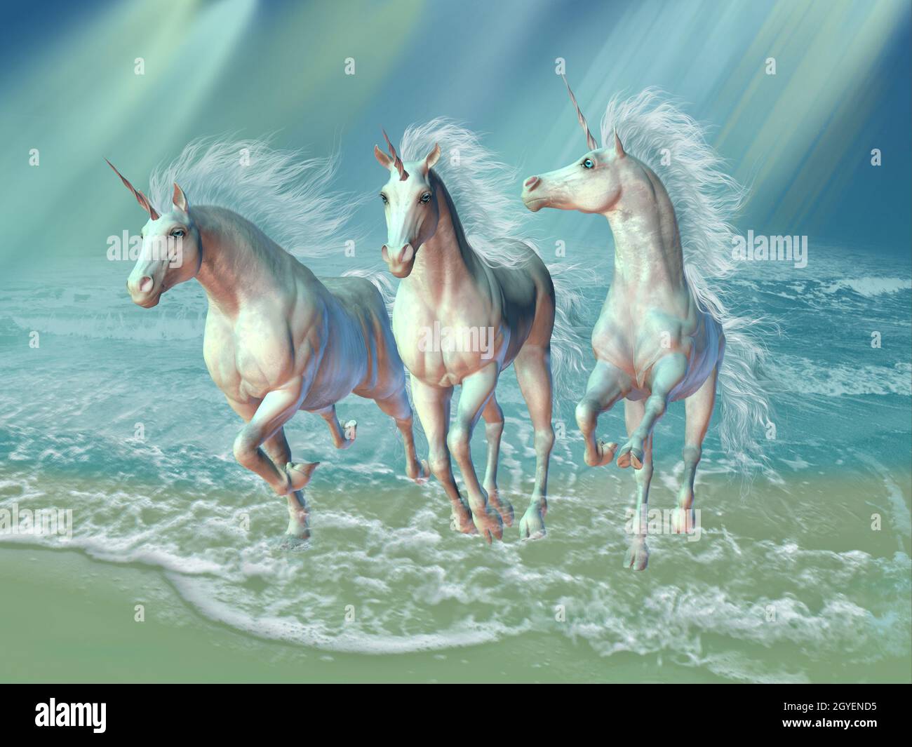 Unicorns came down to the sea hi-res stock photography and images - Alamy
