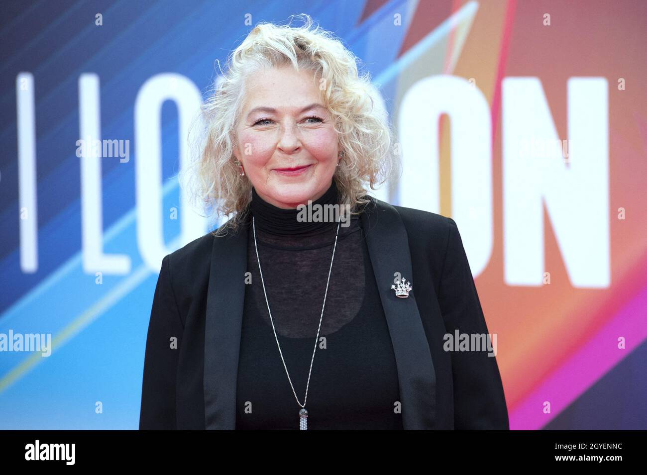 London, UK. Oct 7th 2021: Stella Gonet attending the Spencer Premiere as part of the 65th BFI ...