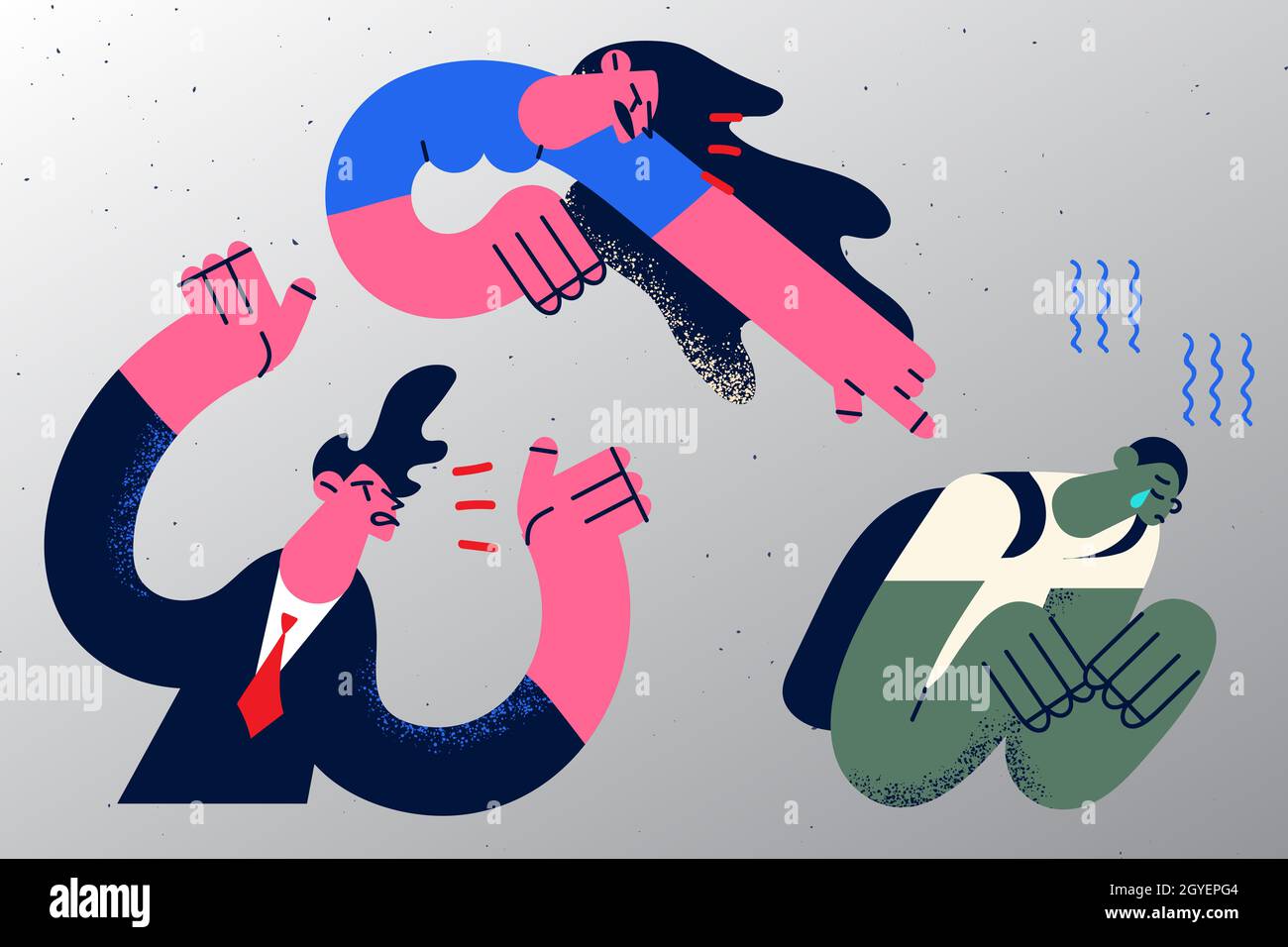 Family violence and abusing concept. Angry furious Parents mother and ...