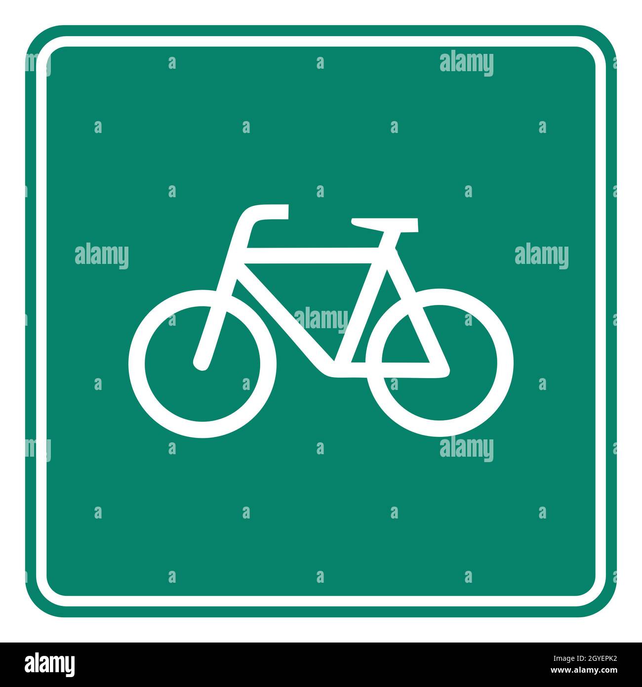 Bicycle and road sign Stock Photo - Alamy