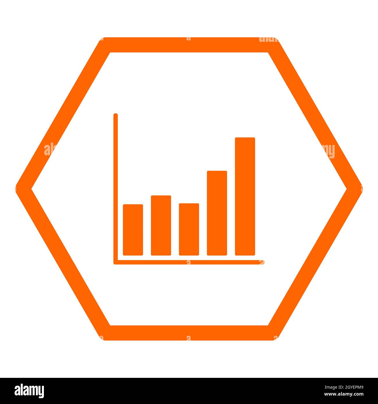 Chart and hexagon Stock Photo - Alamy