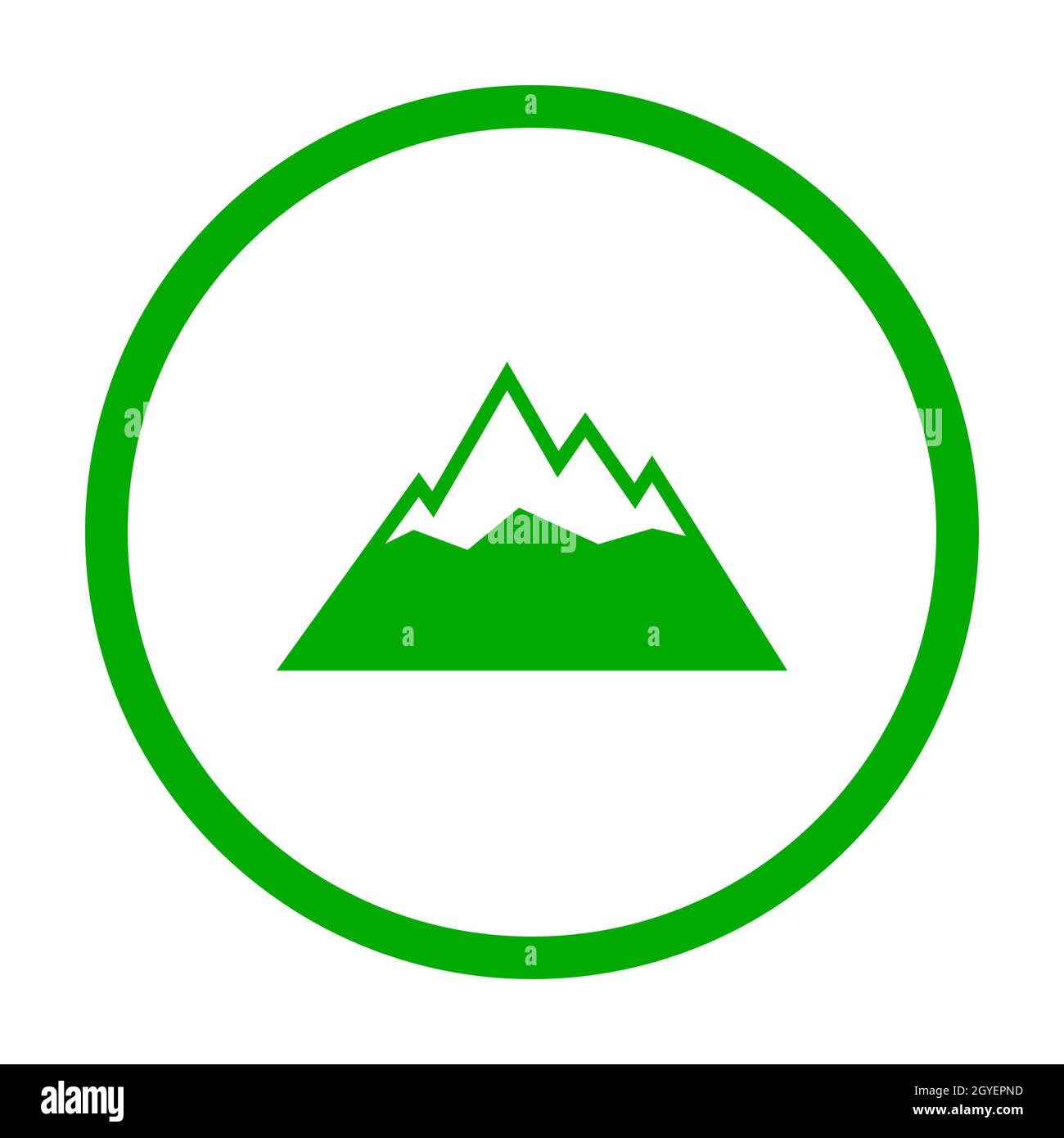 Mountains and circle Stock Photo - Alamy