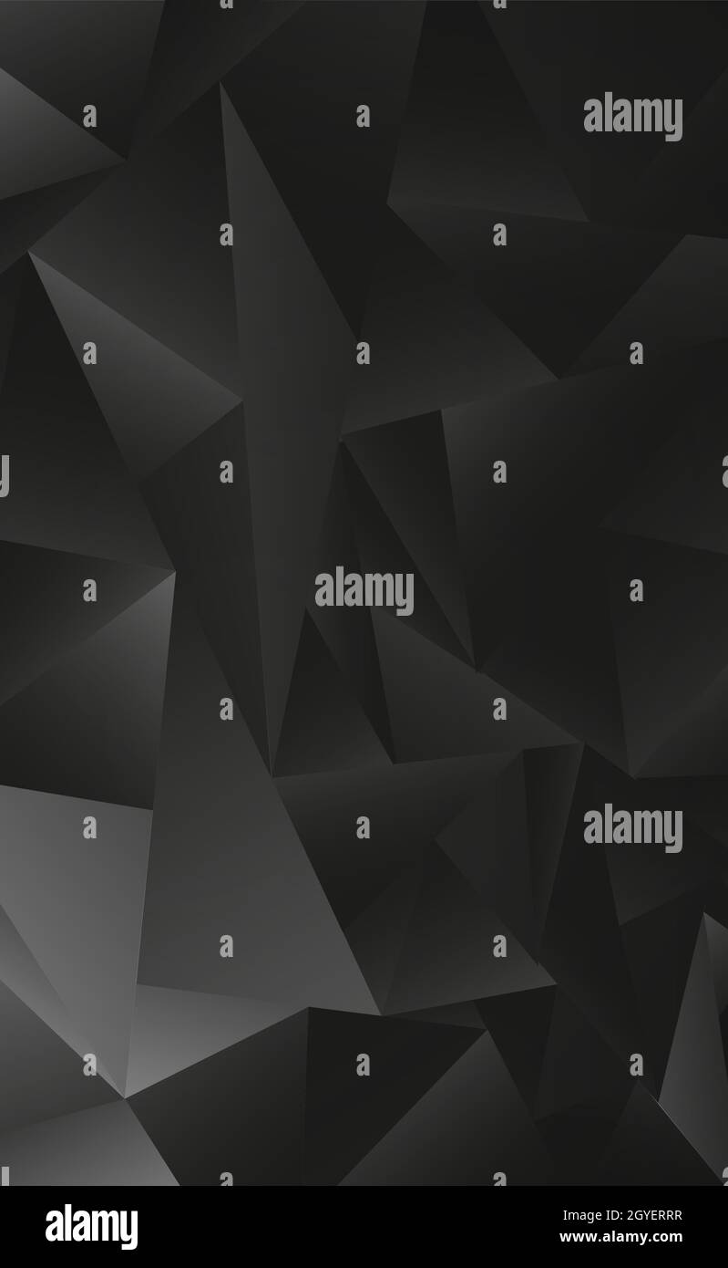 Abstract black and gray gradient triangles of different sizes - Vector ...