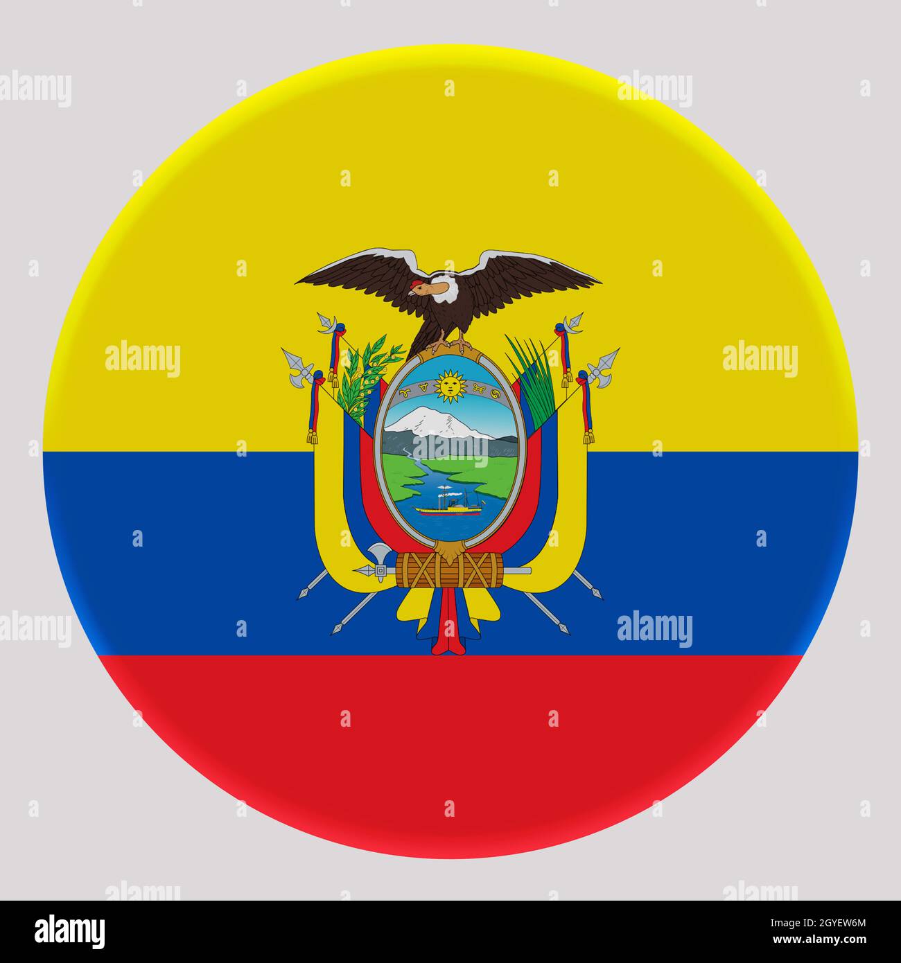 3D Flag of Ecuador on a avatar circle Stock Photo - Alamy