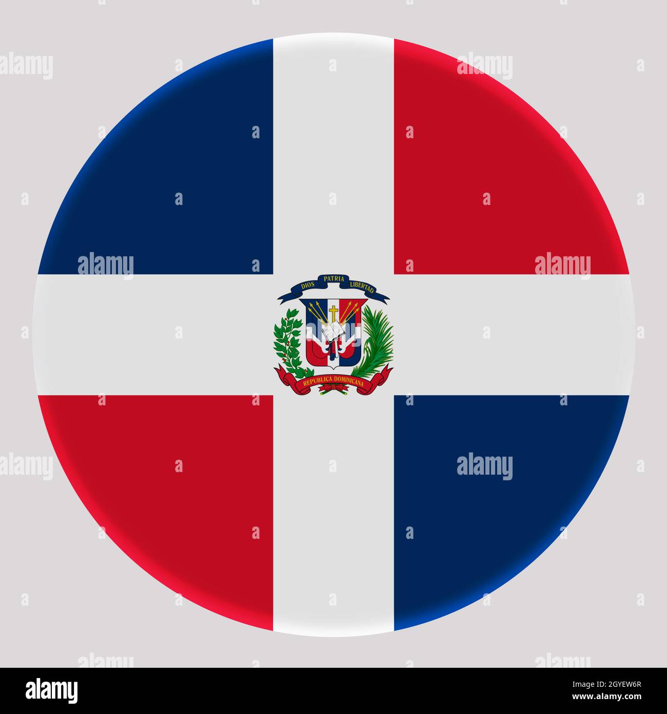 3D Flag of Dominican Republic on a avatar circle Stock Photo - Alamy