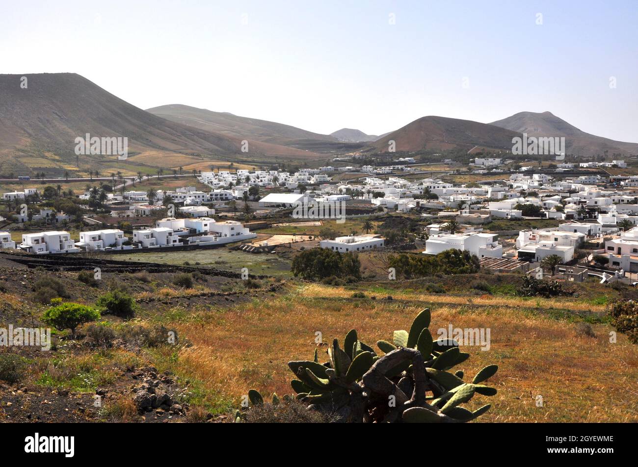 View over village on spanish island Lanza Stock Photo - Alamy