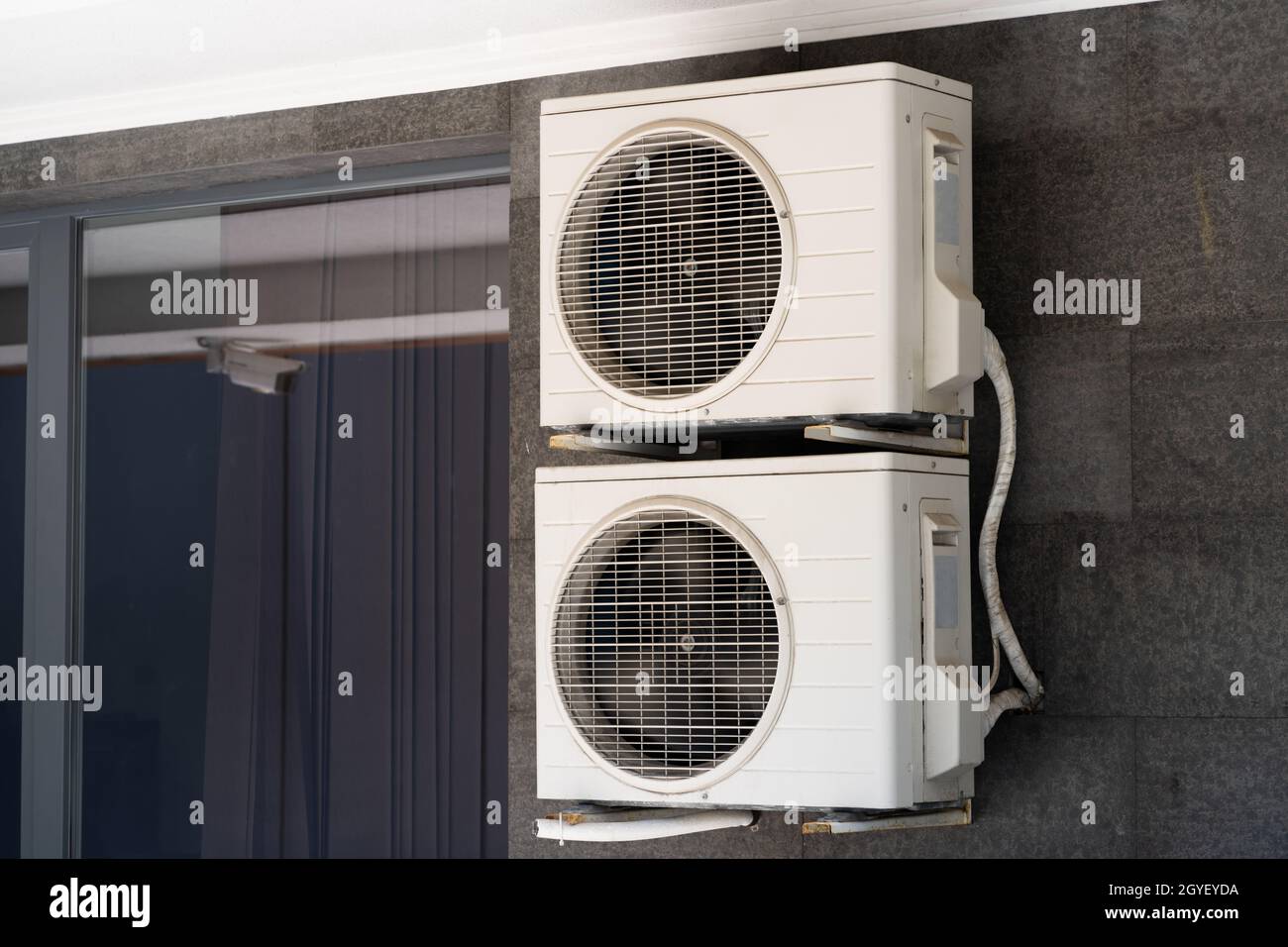 Air Conditioner And Heat Pump. Split HVAC System Unit Stock Photo - Alamy