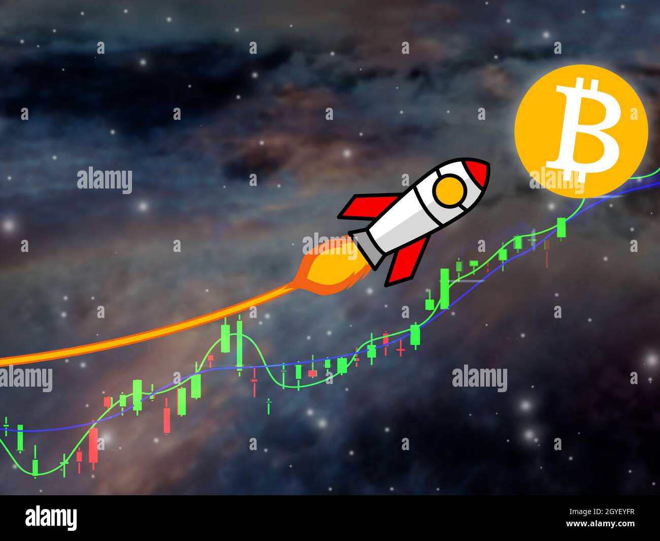 Cryptocurrency rocket hi-res stock photography and images - Alamy