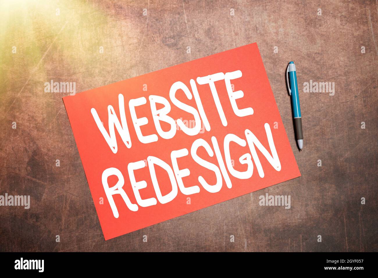 Conceptual caption Website Redesign, Word for modernize improver or evamp your website s is look ...