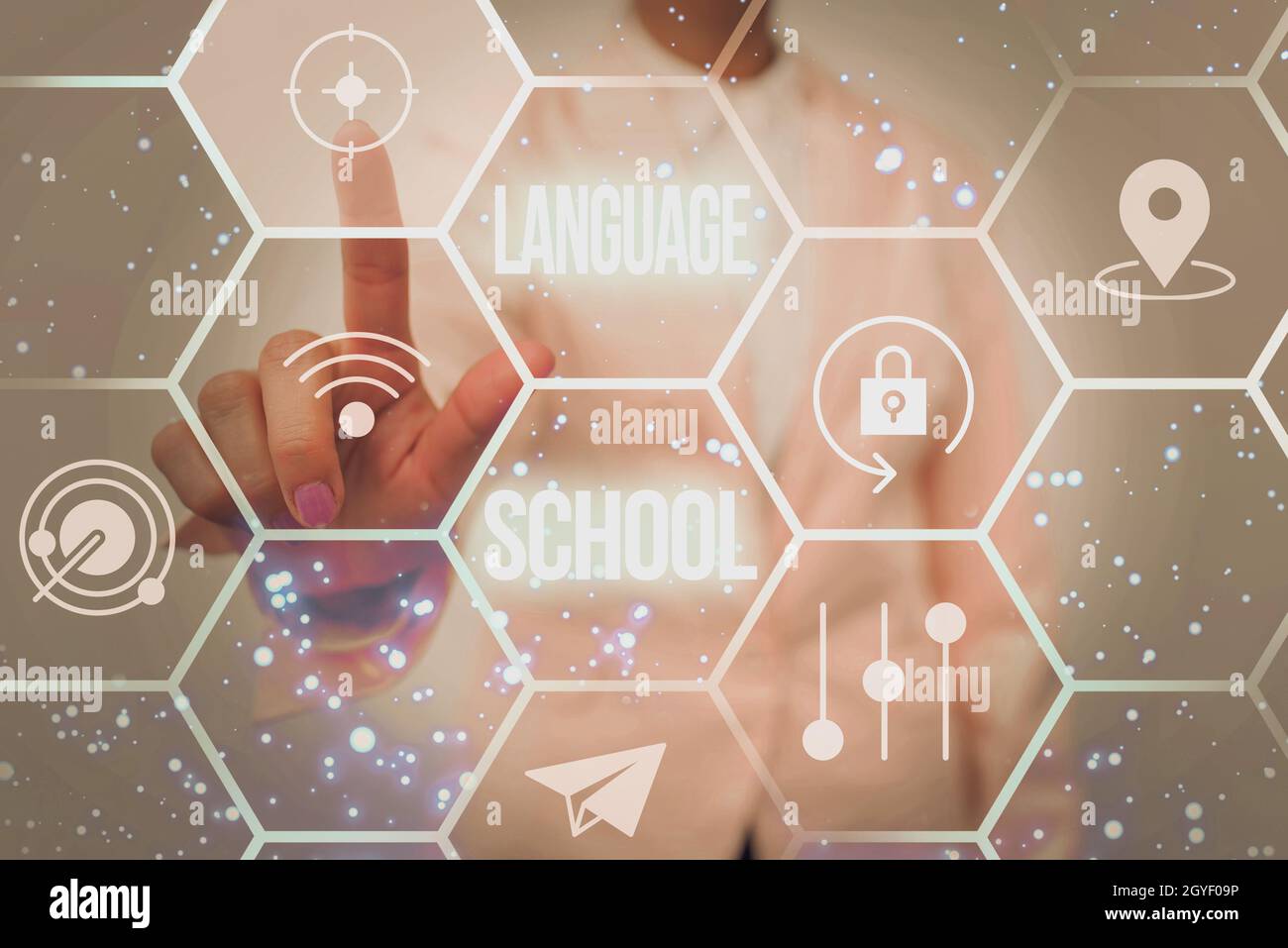 Conceptual display Language School, Business approach educational ...