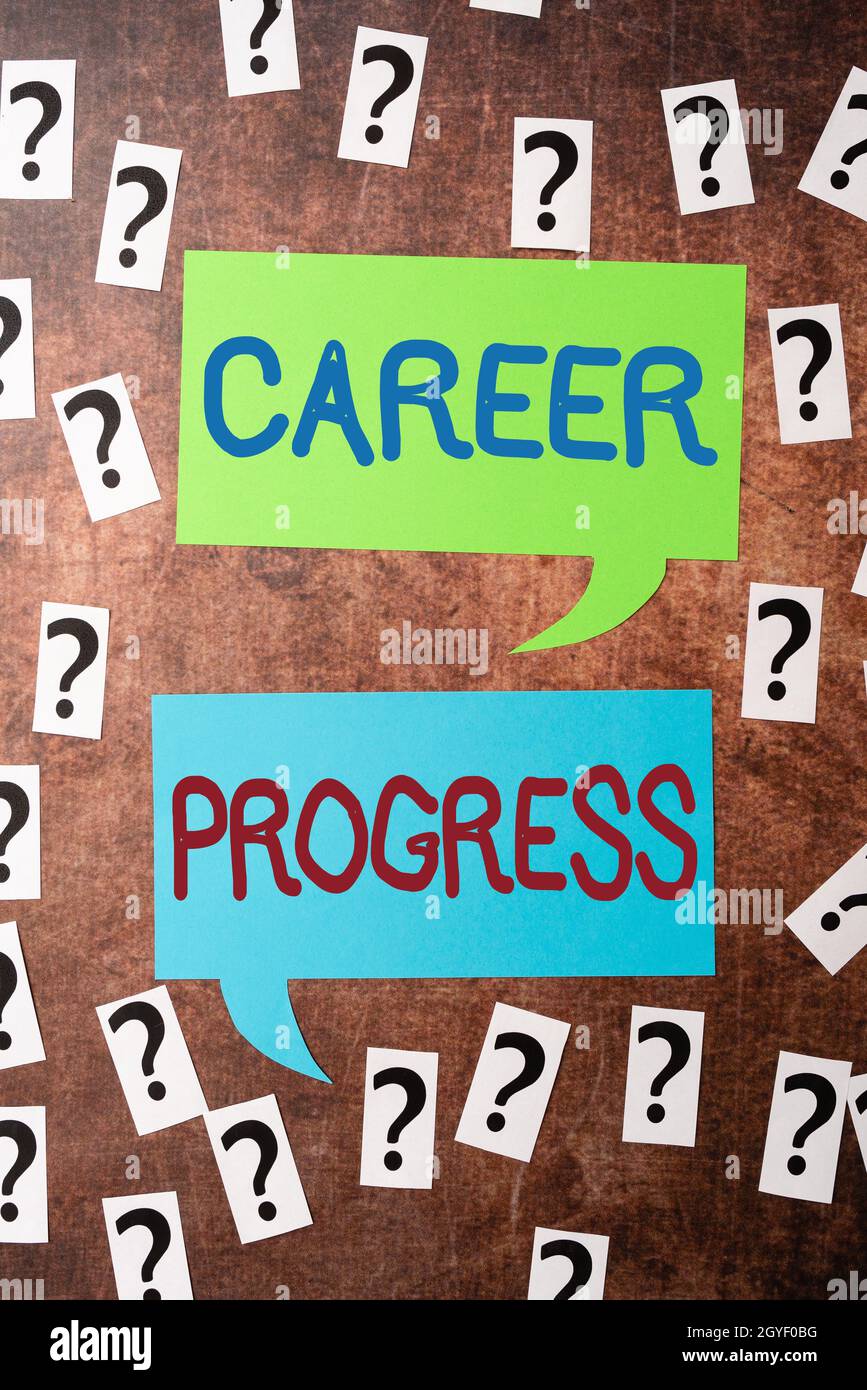 Handwriting text Career Progress, Conceptual photo positions an ...