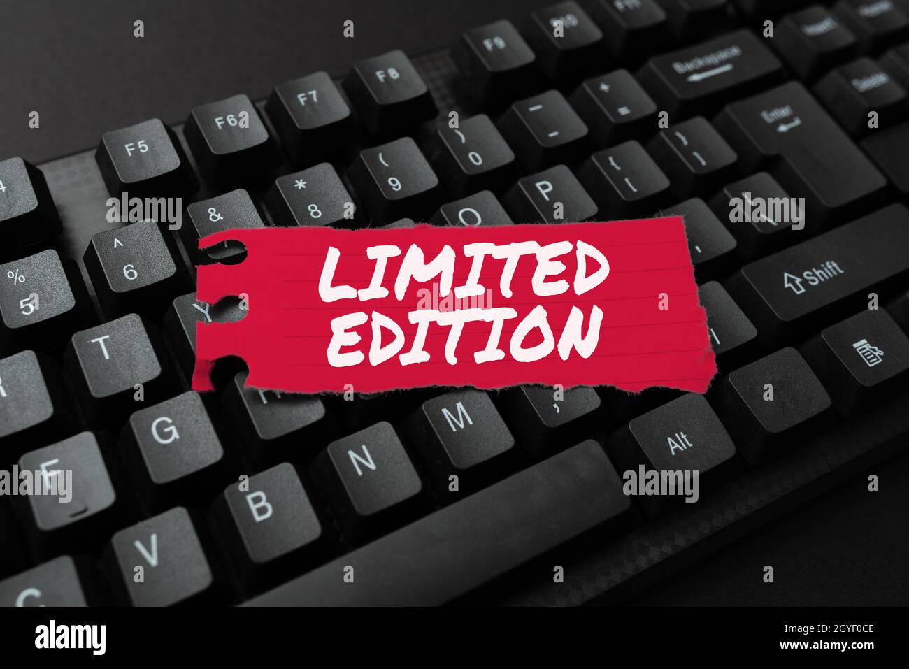 Text caption presenting Limited Edition, Concept meaning produced in ...