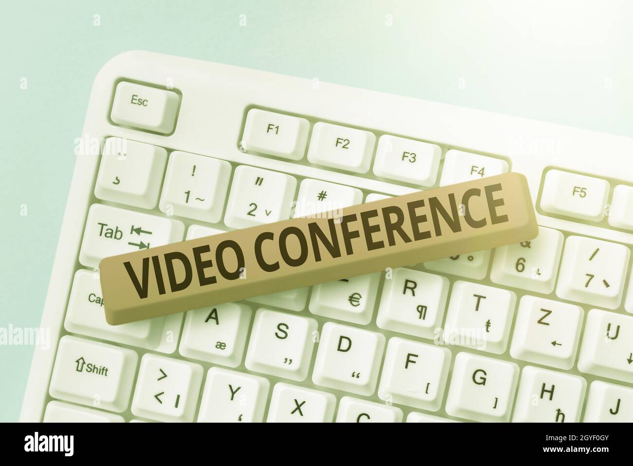 Conceptual display Video Conference, Concept meaning showing in remote ...