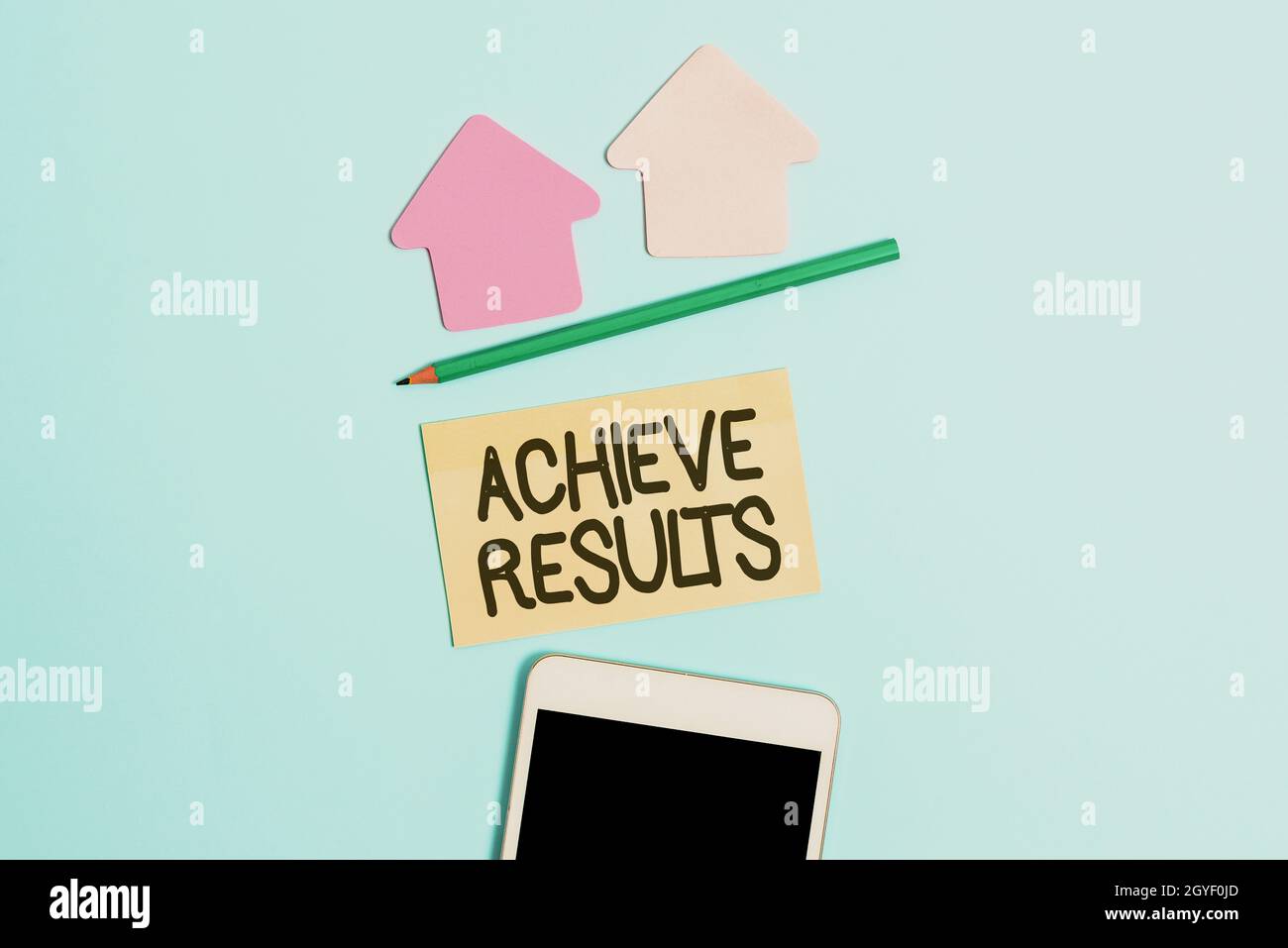 Text caption presenting Achieve Results, Word for to succeed in ...