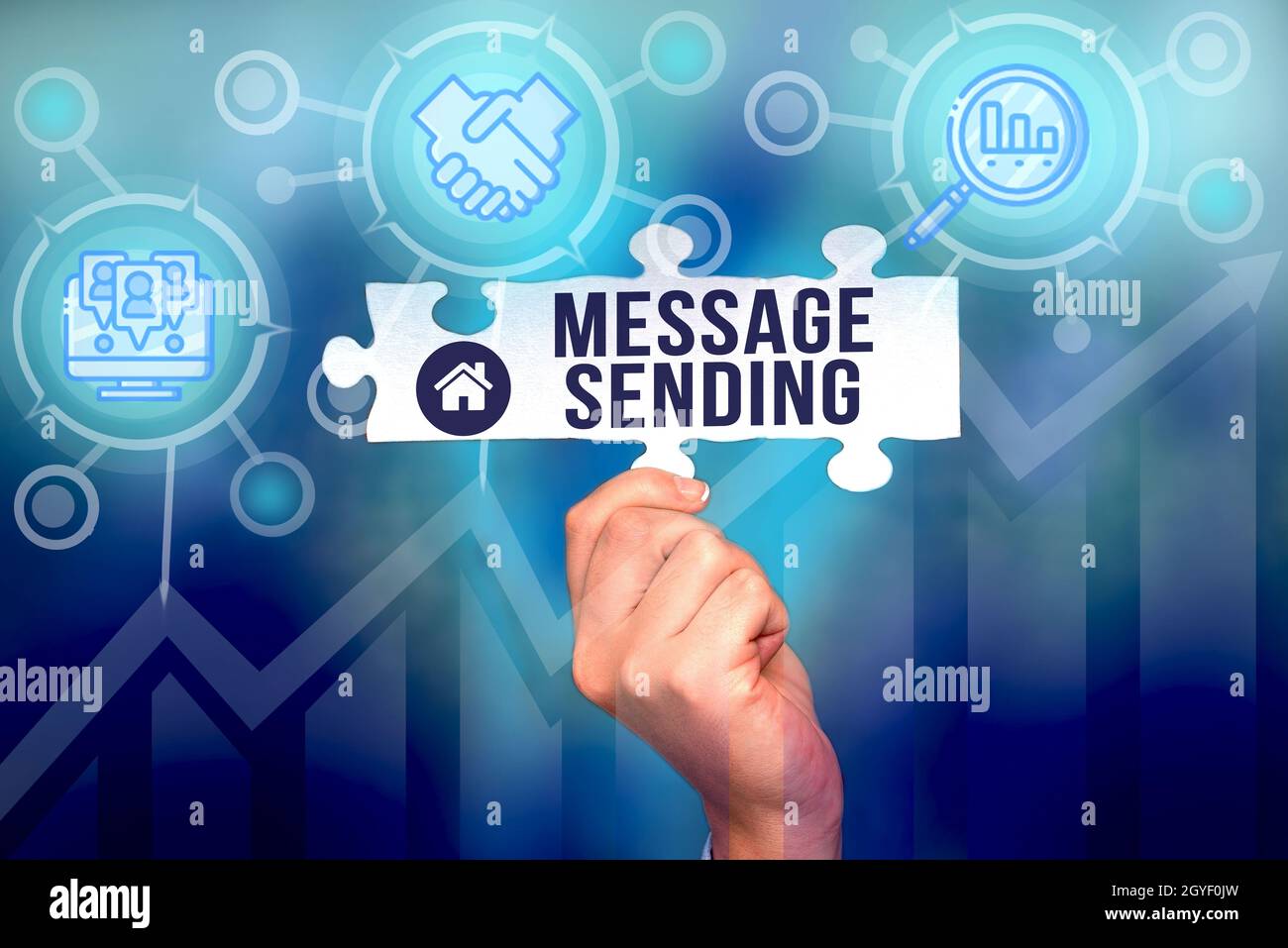 Writing displaying text Message Sending, Business showcase to convey or ...