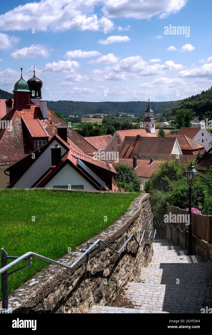 View over the old town of Greding (Bavaria, Germany Stock Photo - Alamy
