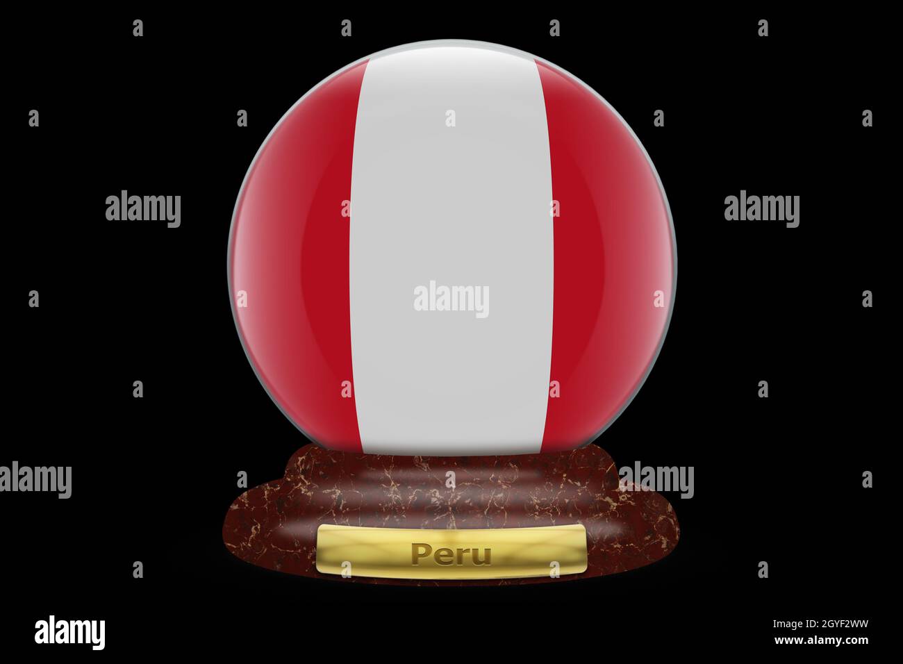3D Flag of Peru on a snow globe background Stock Photo - Alamy
