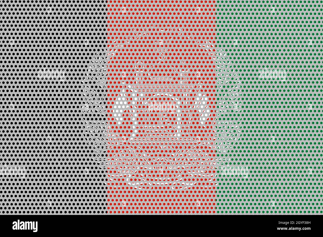 3D Flag of Afghanistan on a metal wall background Stock Photo - Alamy