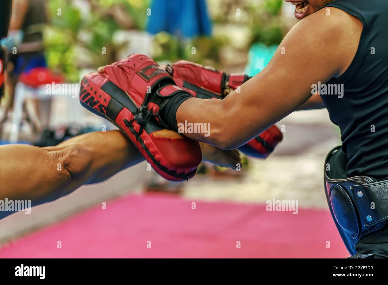 Prepare for training thai boxing in a boxing stadium Stock Photo - Alamy