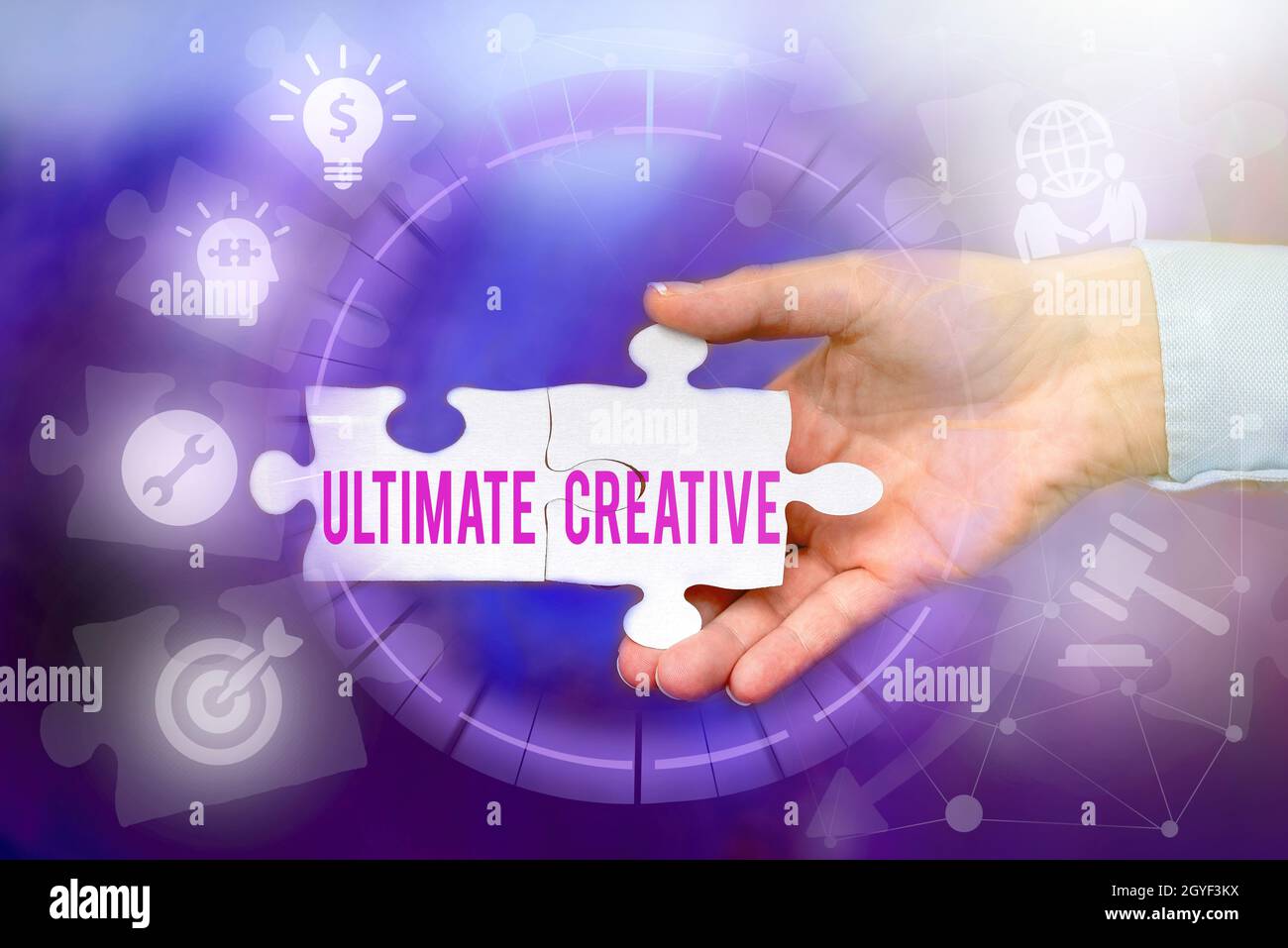 Conceptual display Ultimate Creative, Business showcase way of ...