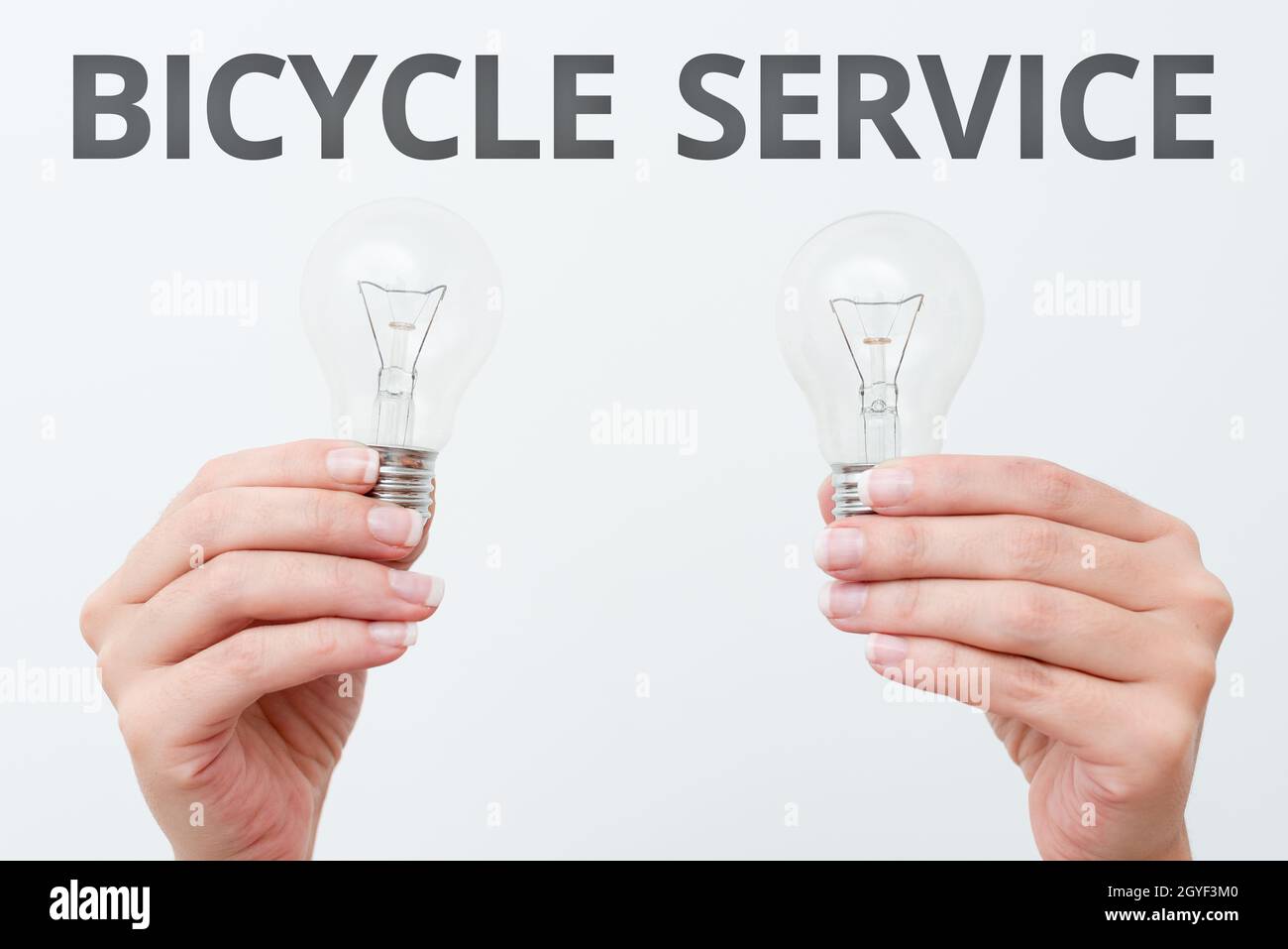 Hand writing sign Bicycle Service, Business idea offering services like ...