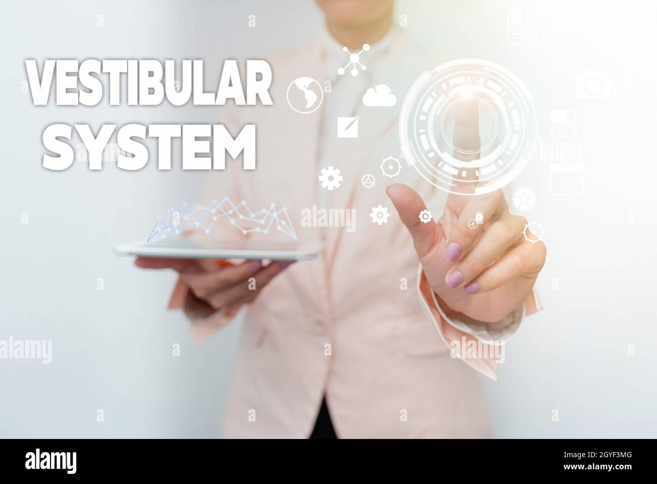 Woman touching labyrinth concept hi-res stock photography and images ...