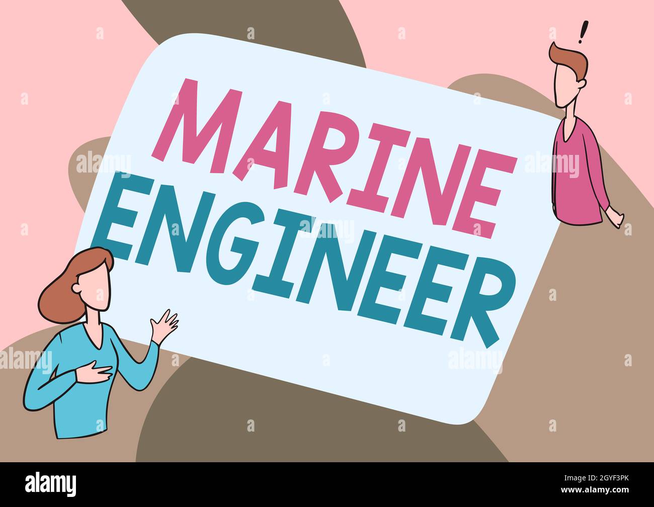 Text sign showing Marine Engineer, Business showcase incharge with ...