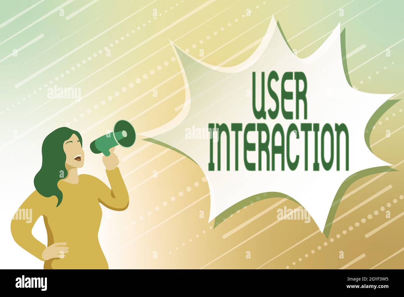 Sign displaying User Interaction, Word for the conduit between human ...