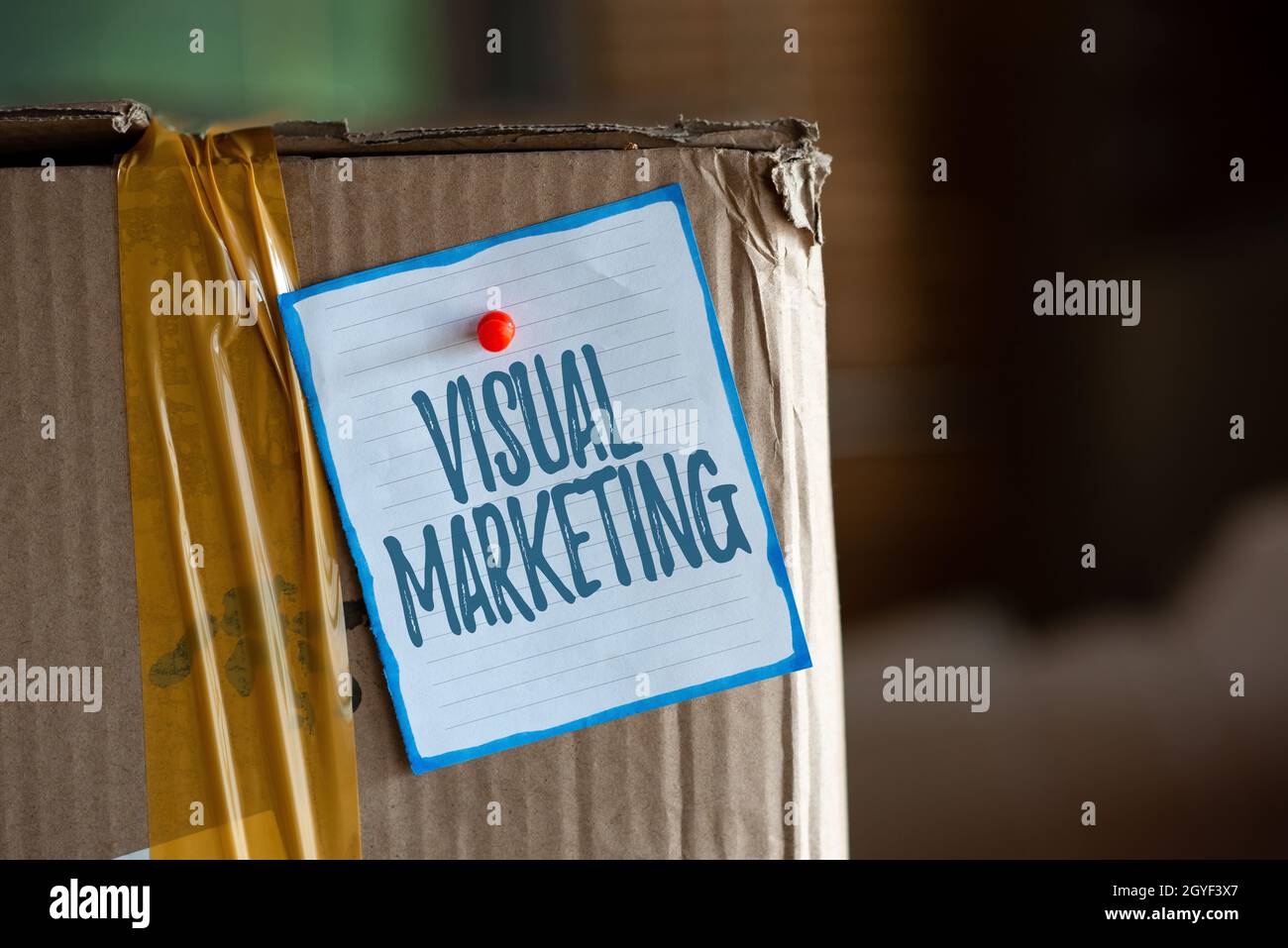 Text caption presenting Visual Marketing, Business overview telling the ...