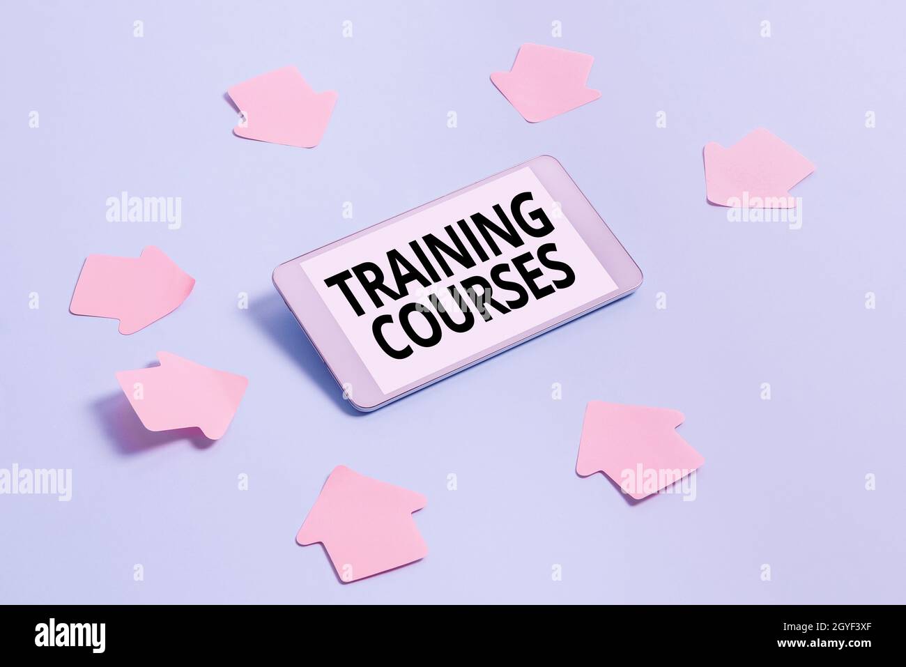 Text caption presenting Training Courses, Business approach lessons to ...