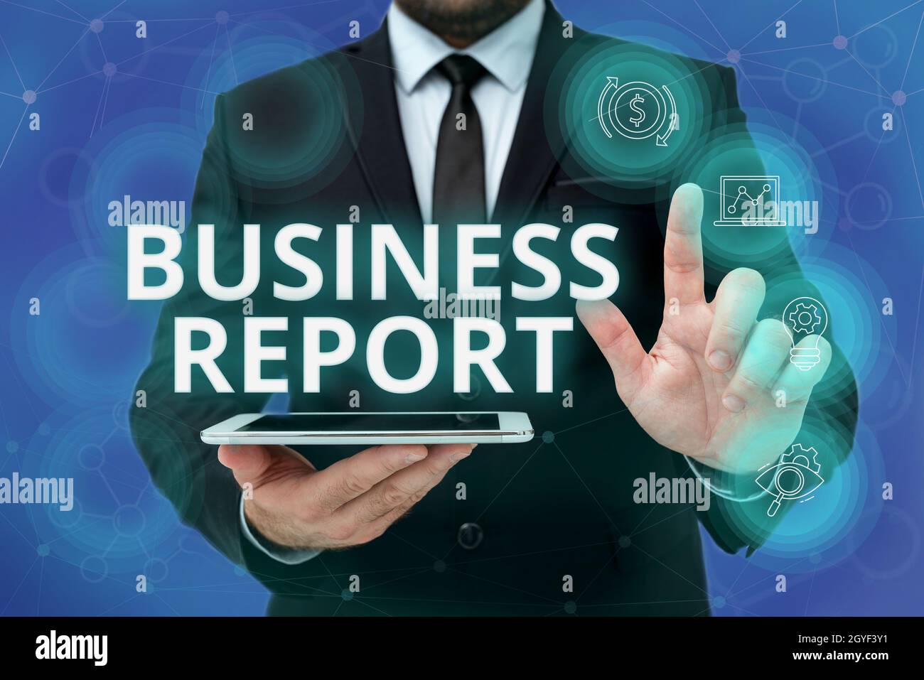 Sign displaying Business Report, Conceptual photo the formal written ...