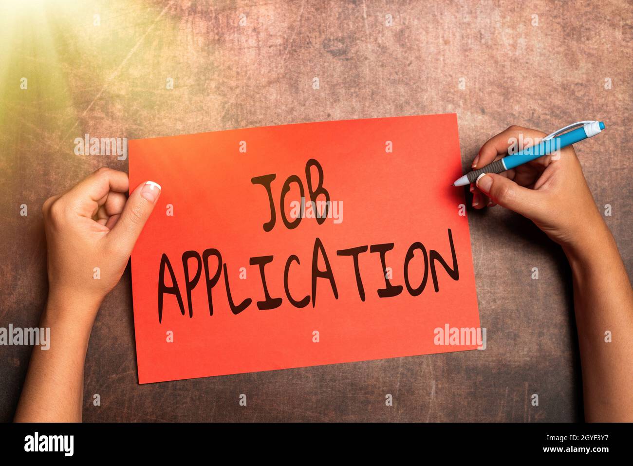 Conceptual display Job Application, Word for paper which indicates ...