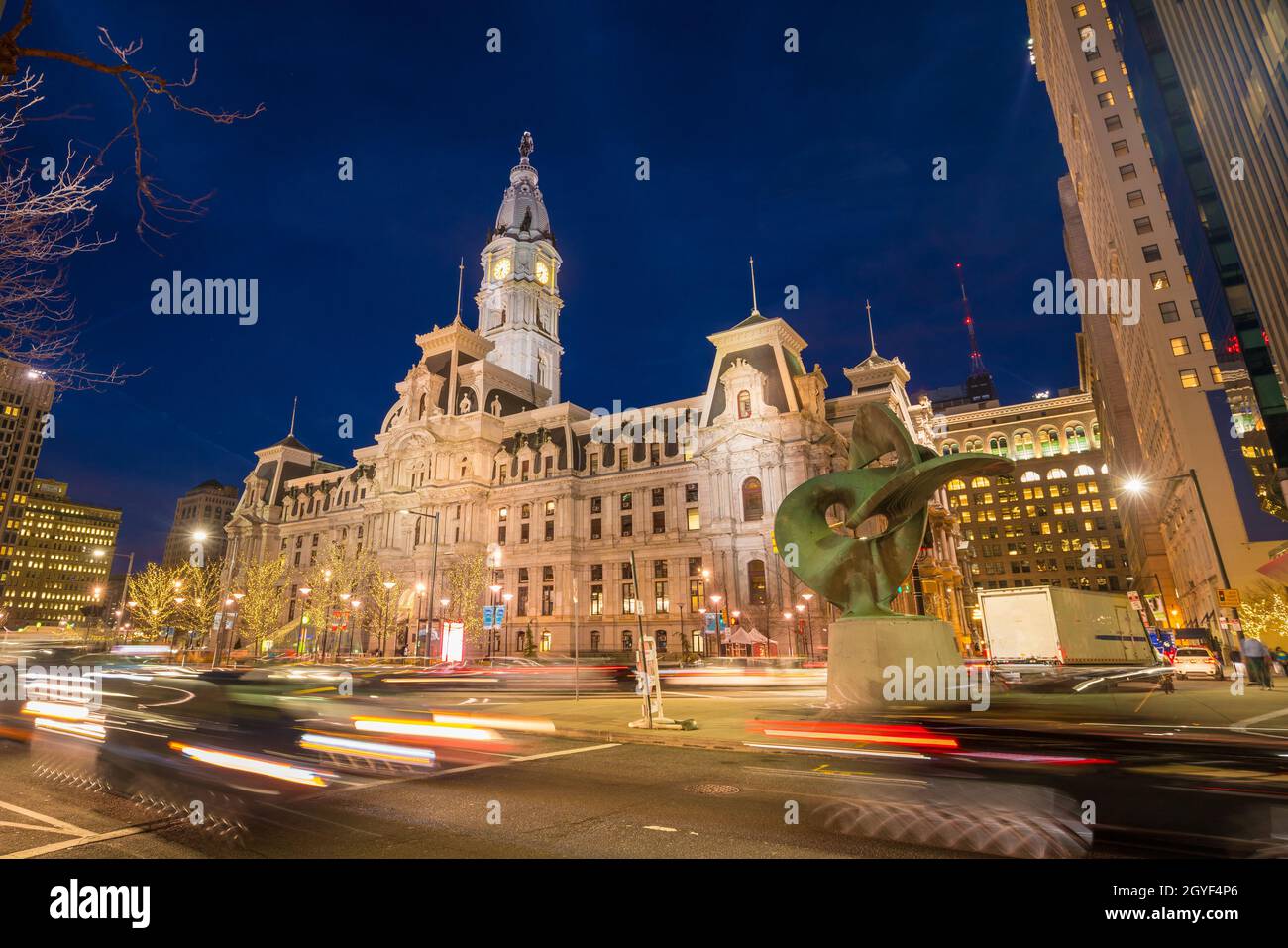 Philadelphia's landmark historic City Hall building Stock Photo - Alamy