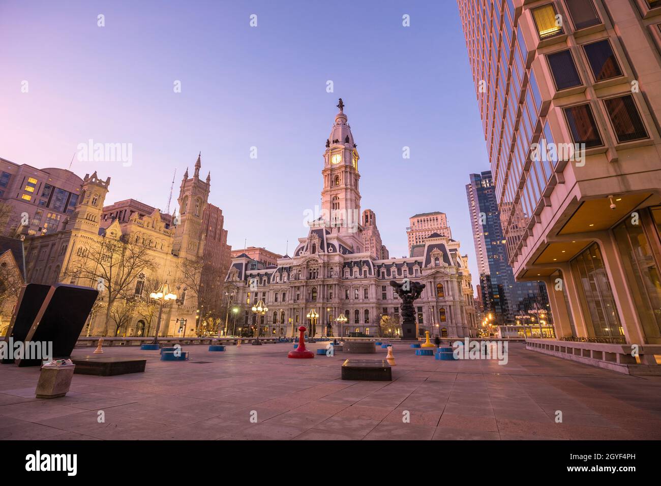 Philadelphia's landmark historic City Hall building Stock Photo - Alamy