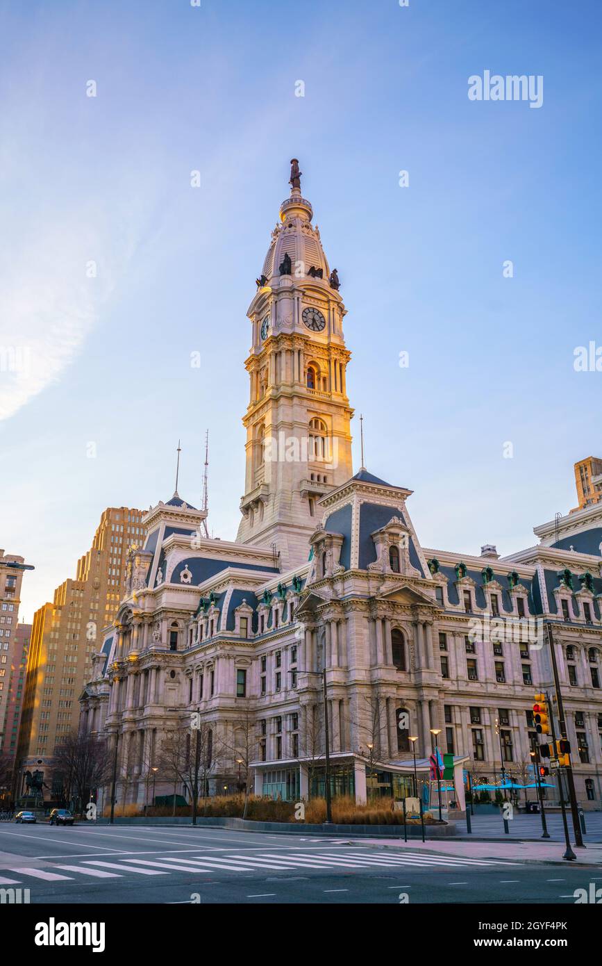 Philadelphia's landmark historic City Hall building Stock Photo - Alamy