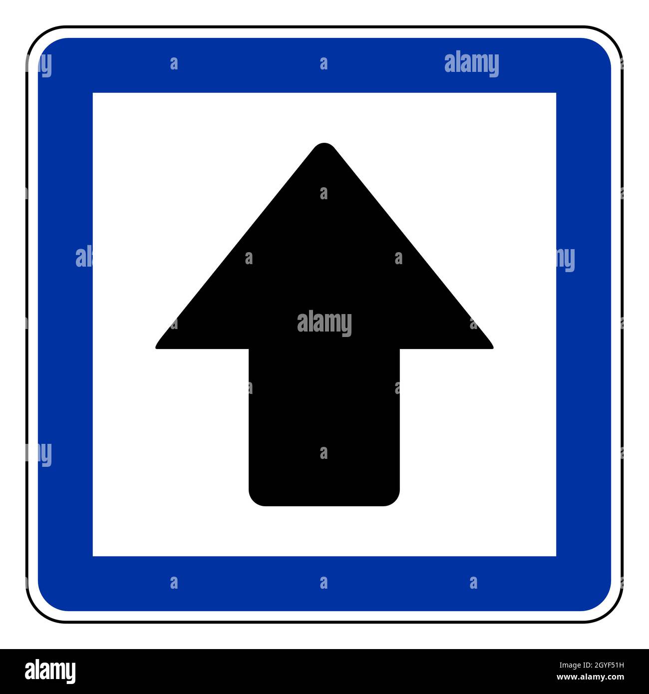 Up arrow and road sign Stock Photo - Alamy