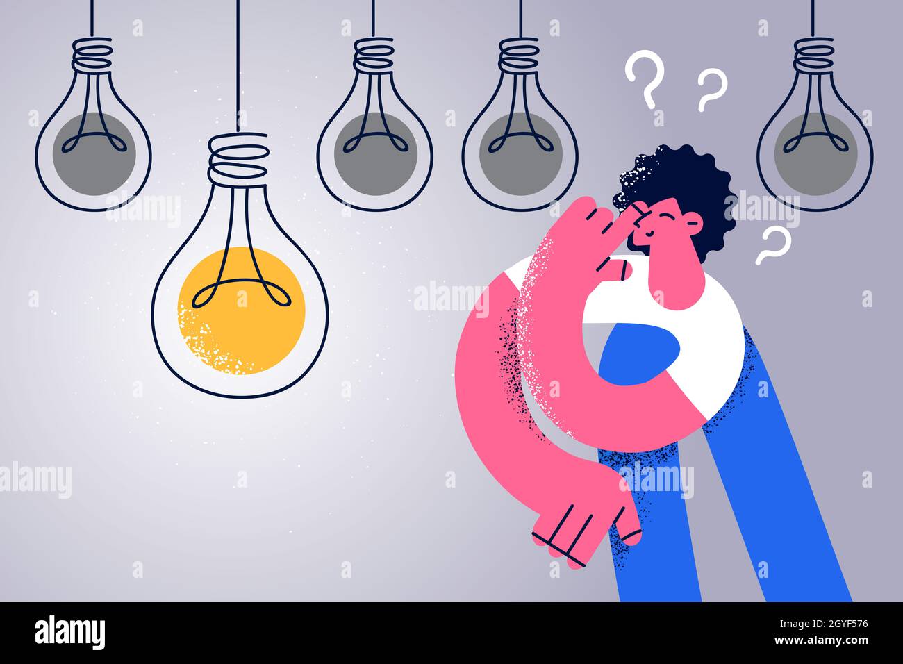 Creativity and having innovative idea concept. Young smiling woman ...