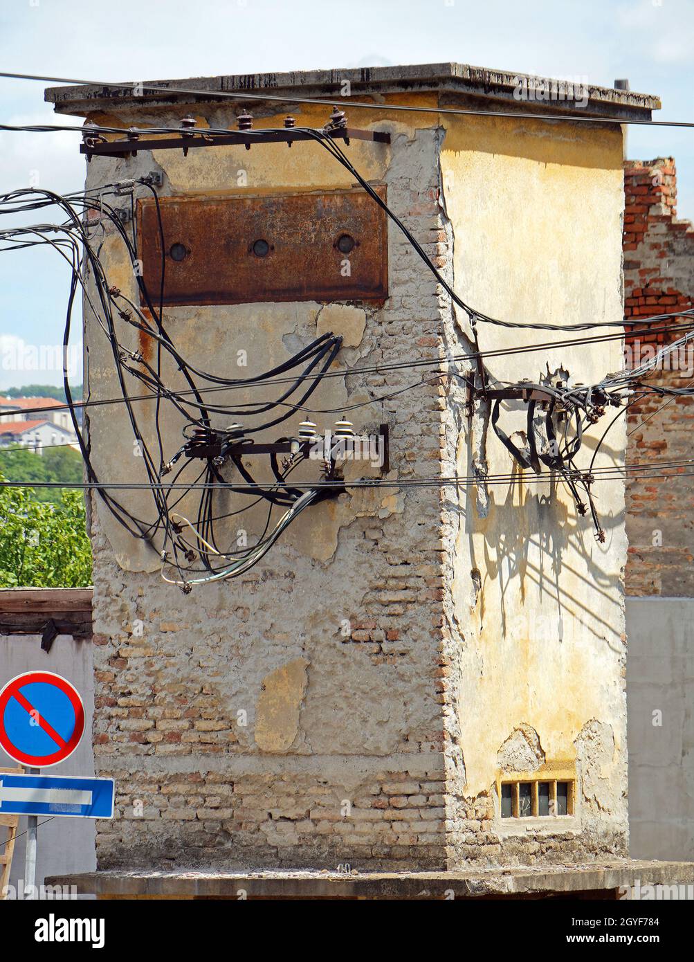 Old electrical substation generation transmission and distribution ...