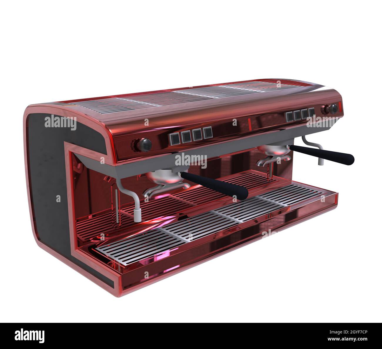 Coffee Machine 3D Rendering Stock Photo - Alamy