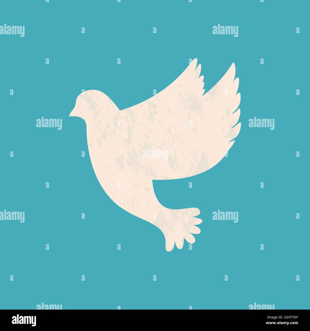 White dove bird flat vector illustration. Flying beautiful pigeon ...