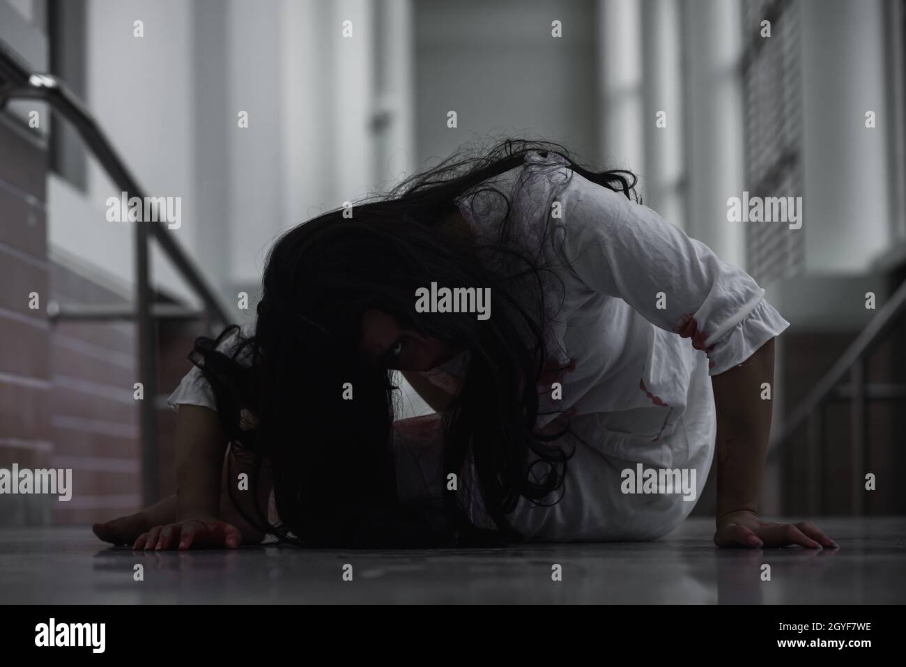 Female vampire blood face hi-res stock photography and images - Alamy